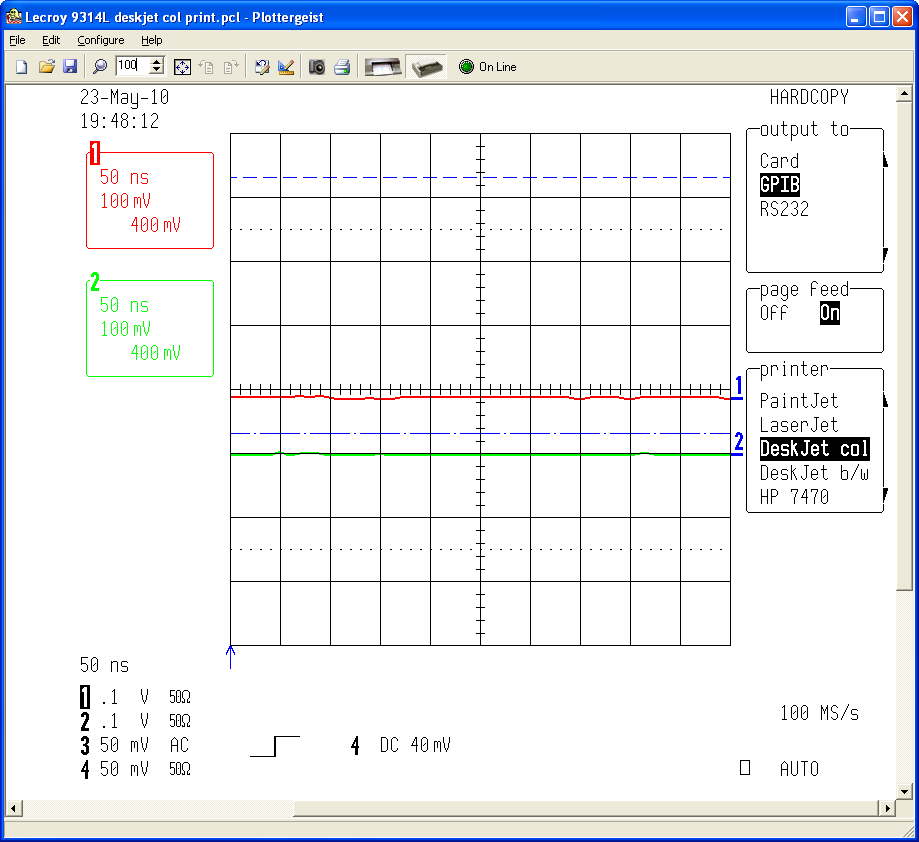 Plottergeist - HPGL Plotter and PCL Printer Emulator Software
